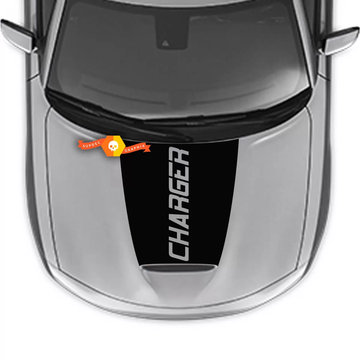 Autocollant de capot de logo de chargeur pour Dodge Charger 2015-2024